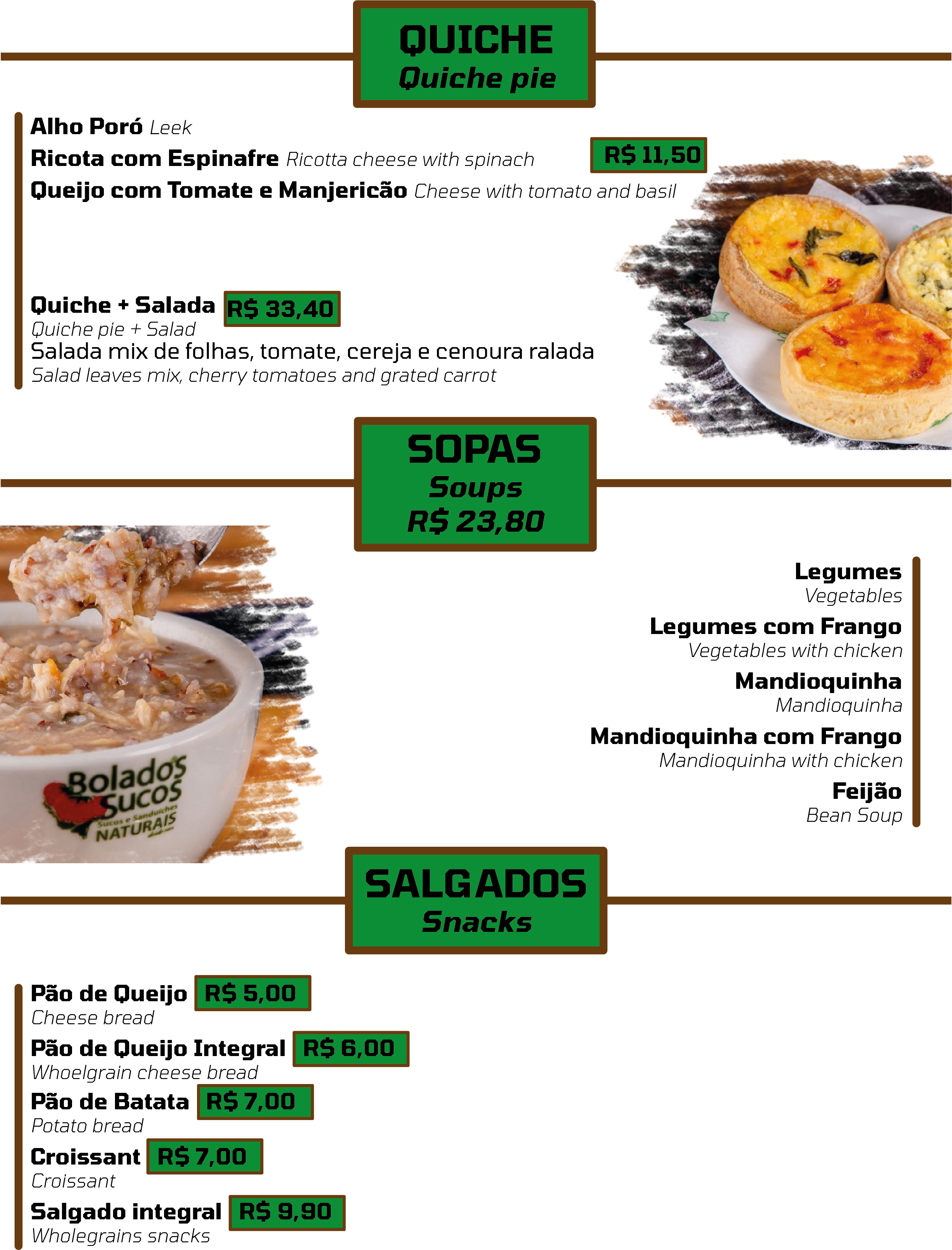 Cardápio Bolado's Sucos - Cardápio